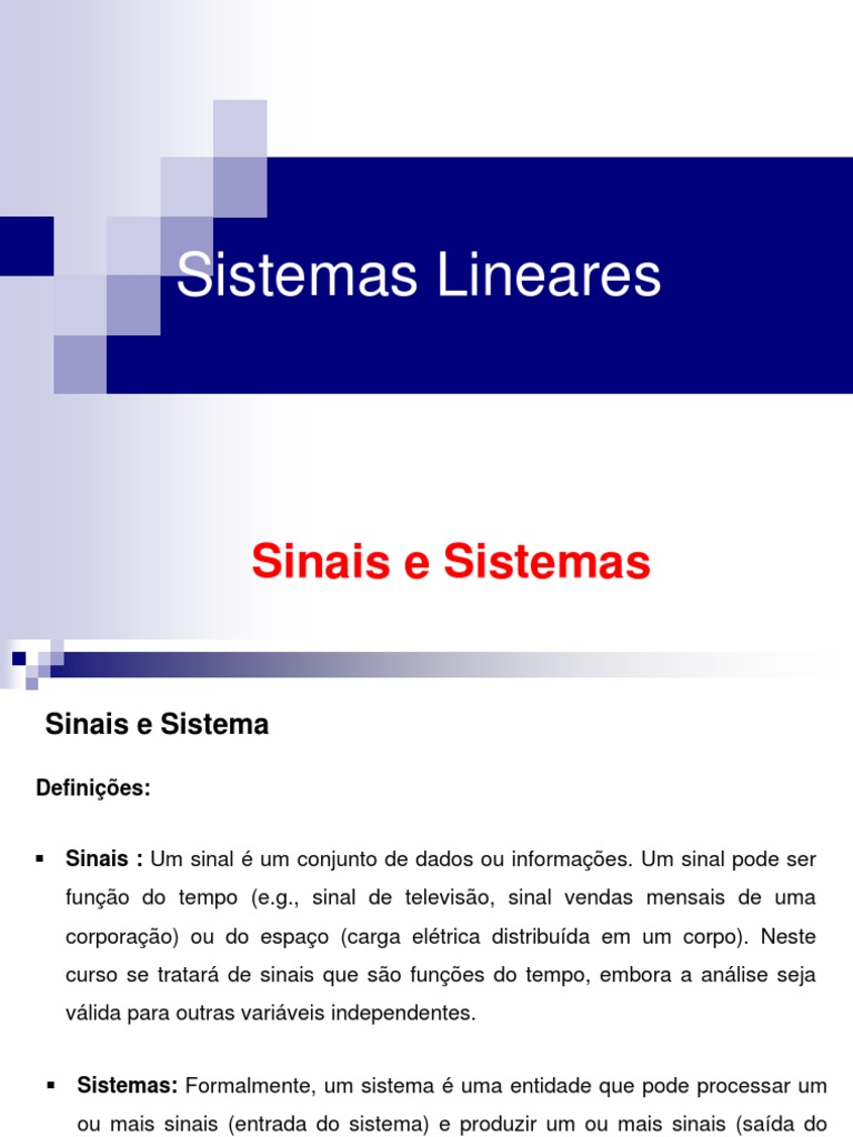 U1S1-3 - Sinais e Sistemas | PDF