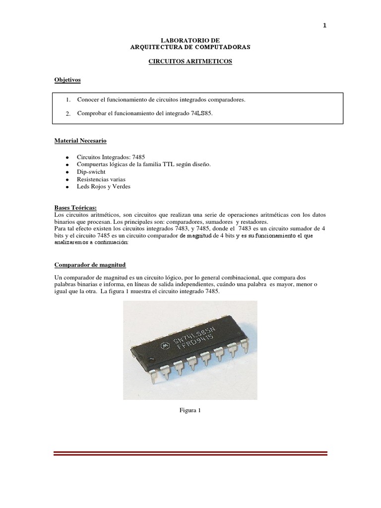 Funcionamiento del Comparador 7485 | PDF
