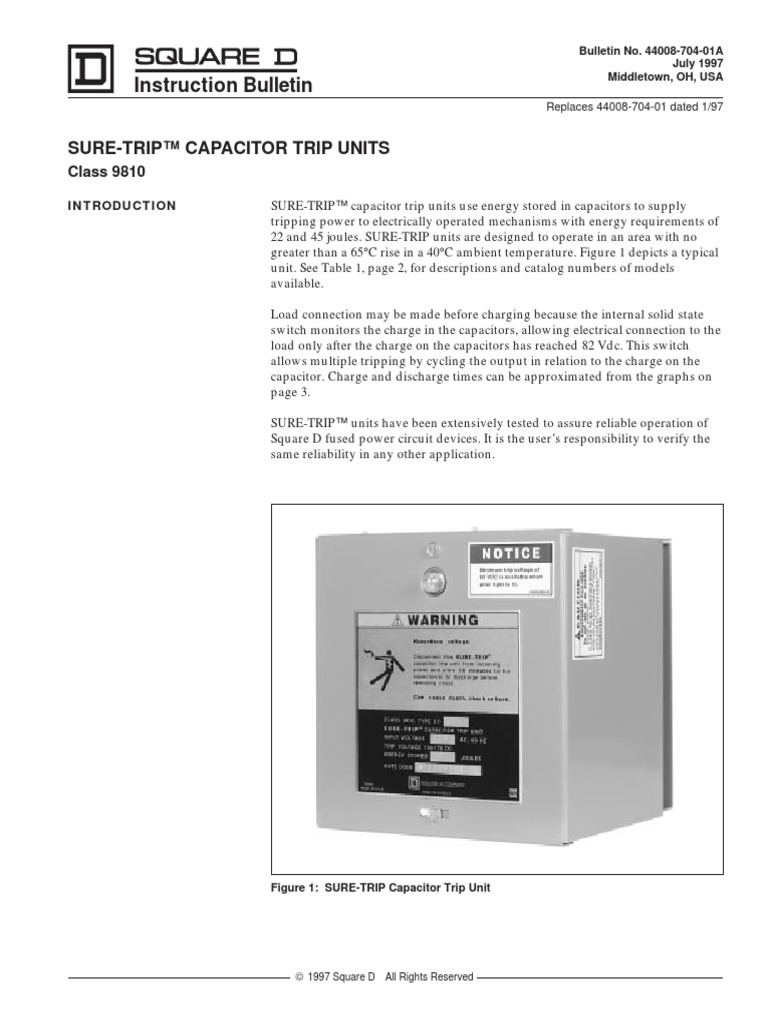 Capacitor Trip Unit | PDF