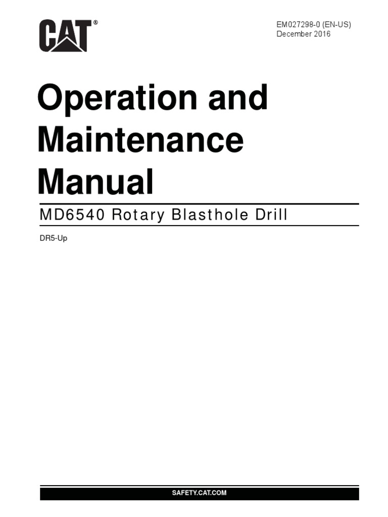 CAT EM027298-0 - En-Us OMM MD6540 | PDF