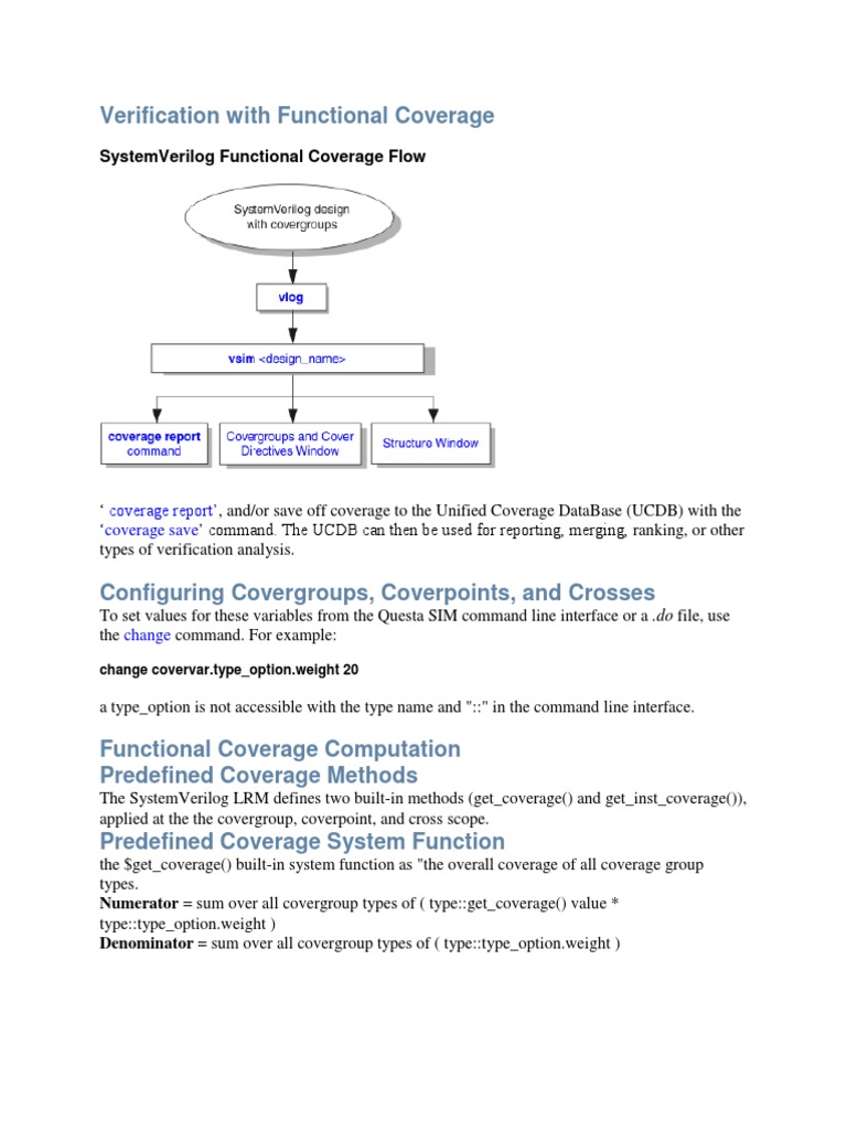 Functional Coverage Commands in Questasim | PDF