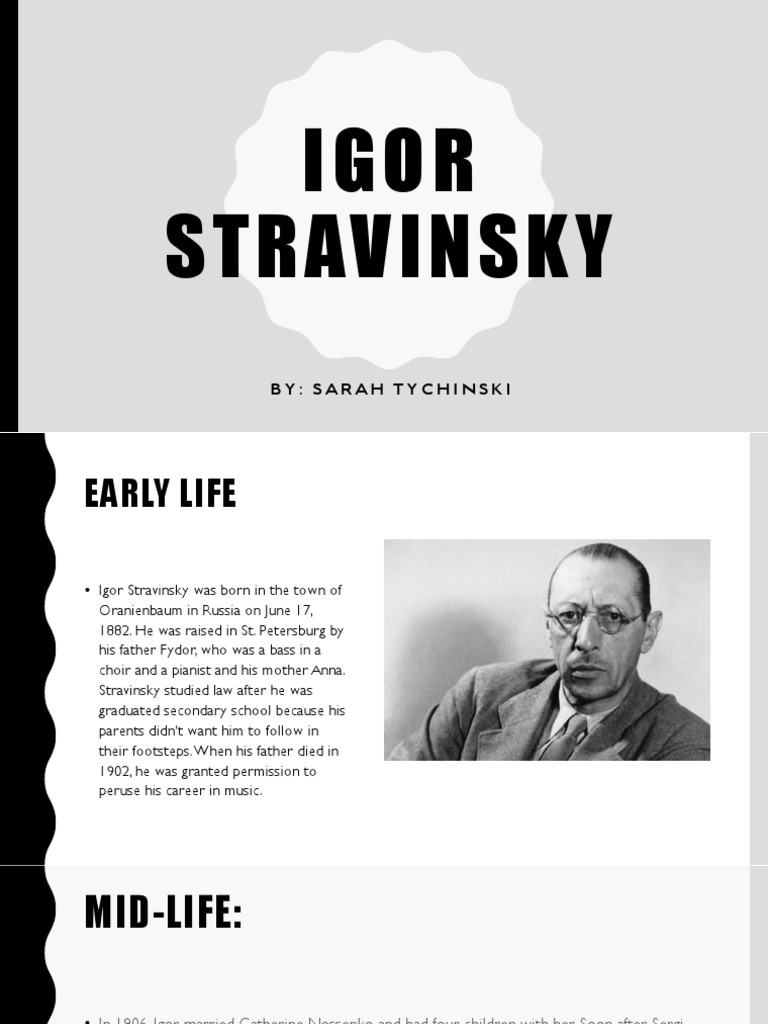 Igor Stravinsky: Life and Legacy | PDF | History | Classics