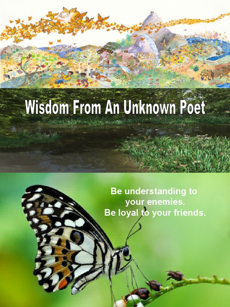 Wisdom From An Unknown Poet | PDF | Cooking, Food & Wine | Self-Improvement