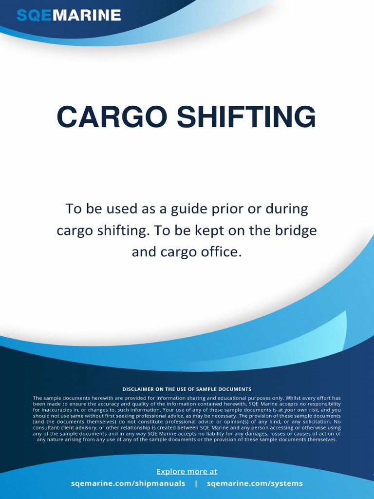 SQE MARINE Cargo Shifting 2018-07-1 | PDF