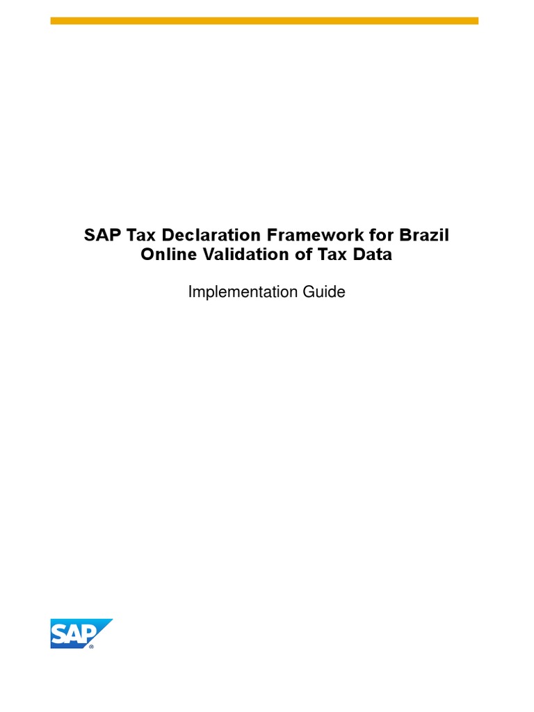 SAP TDF - Online Validation Guide PDF | PDF