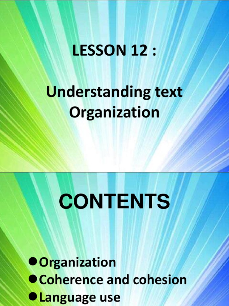 Text Organization & Coherence Guide | PDF | Social Science | Science ...