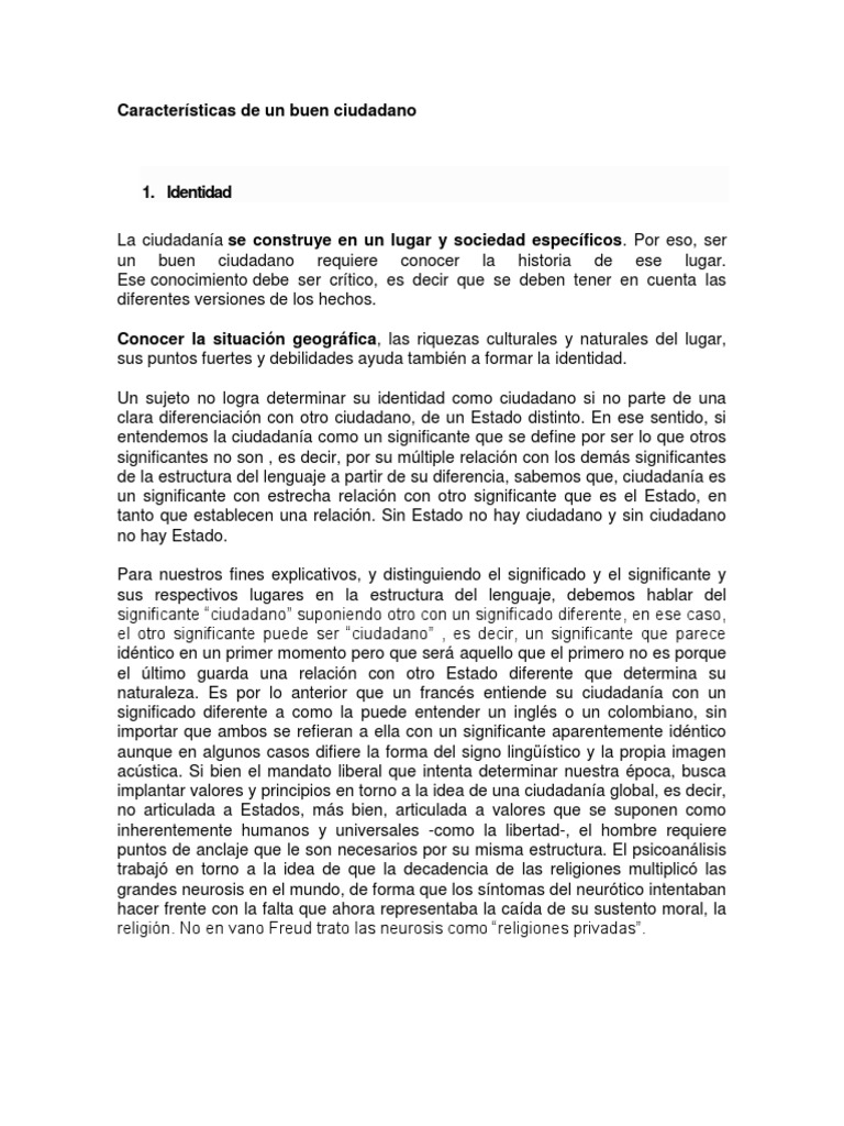 Características de un buen ciudadano | PDF | Política | Ciencias sociales