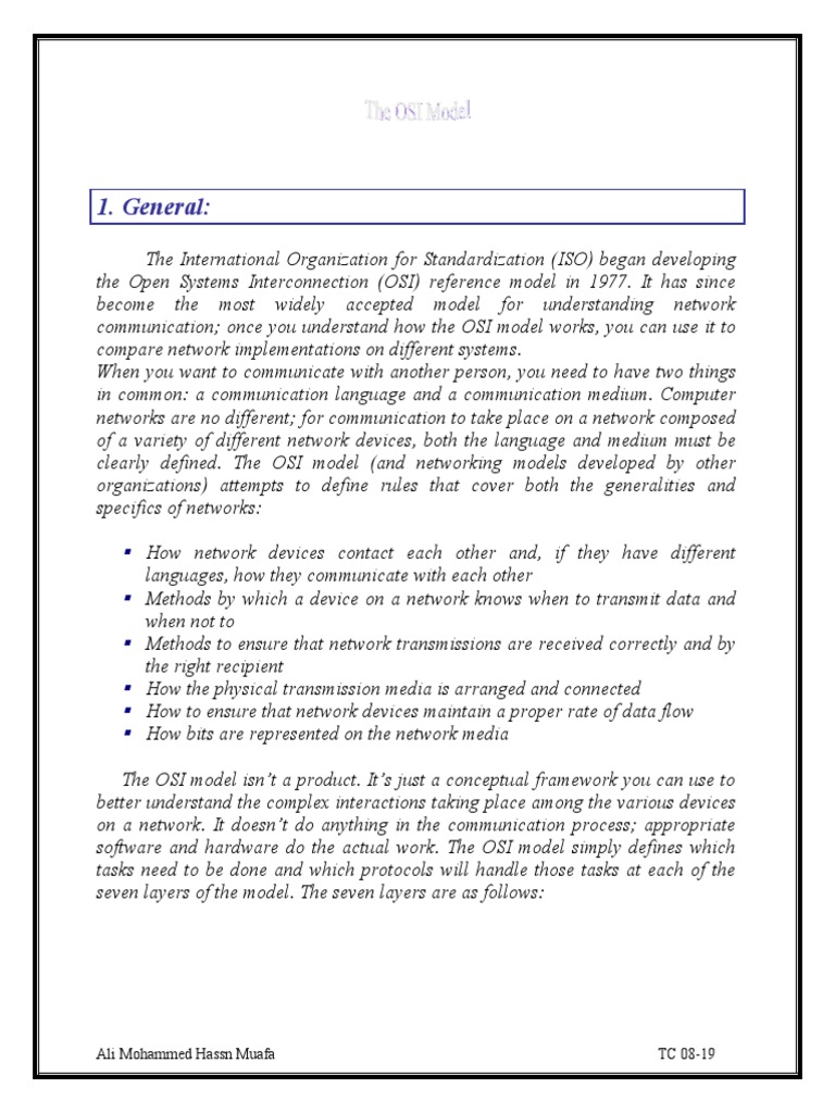 General:: Ali Mohammed Hassn Muafa TC 08-19 | PDF | Computer Network ...