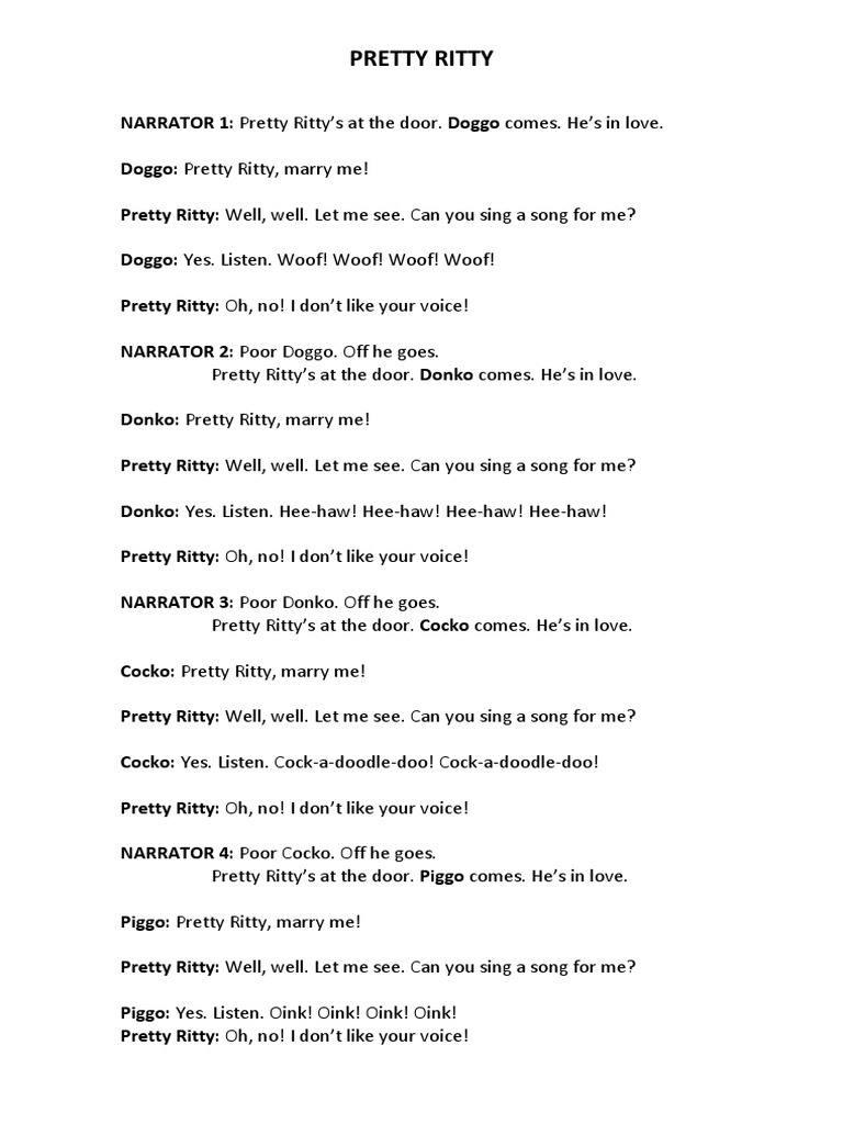 Pretty Ritty's Suitors | PDF