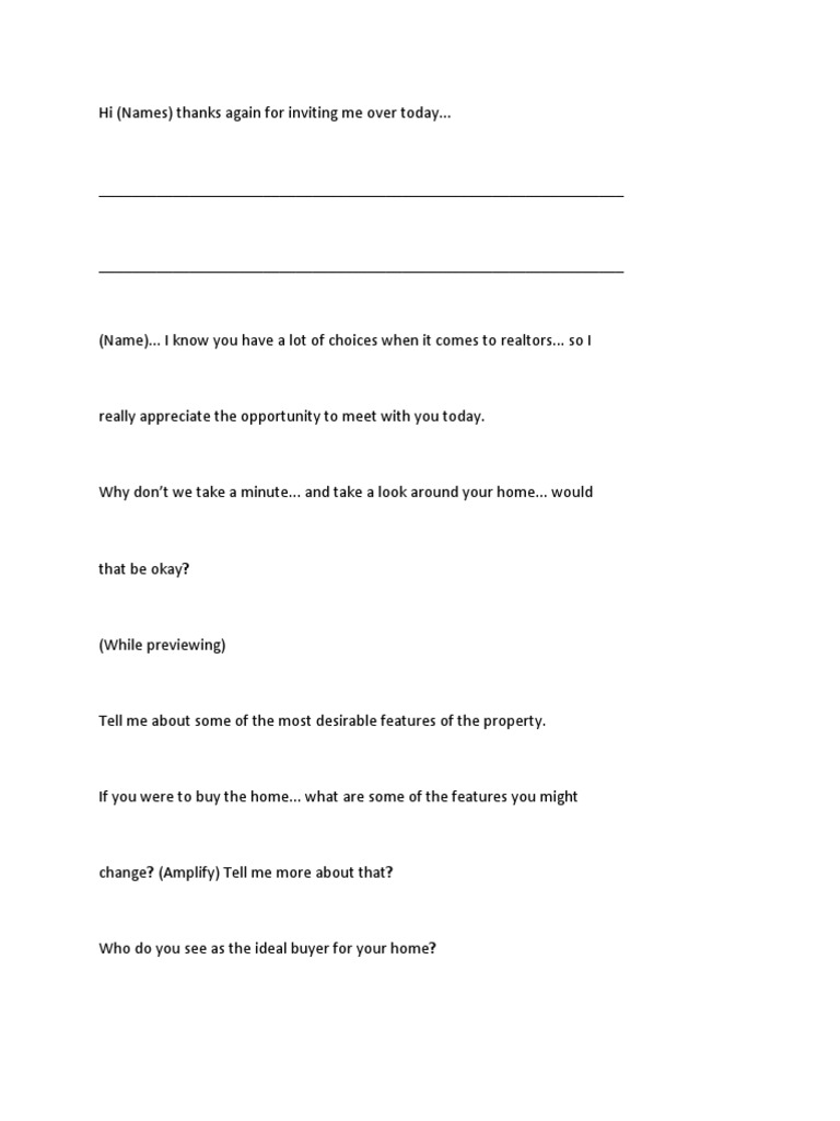 Tom Ferry Listing | PDF