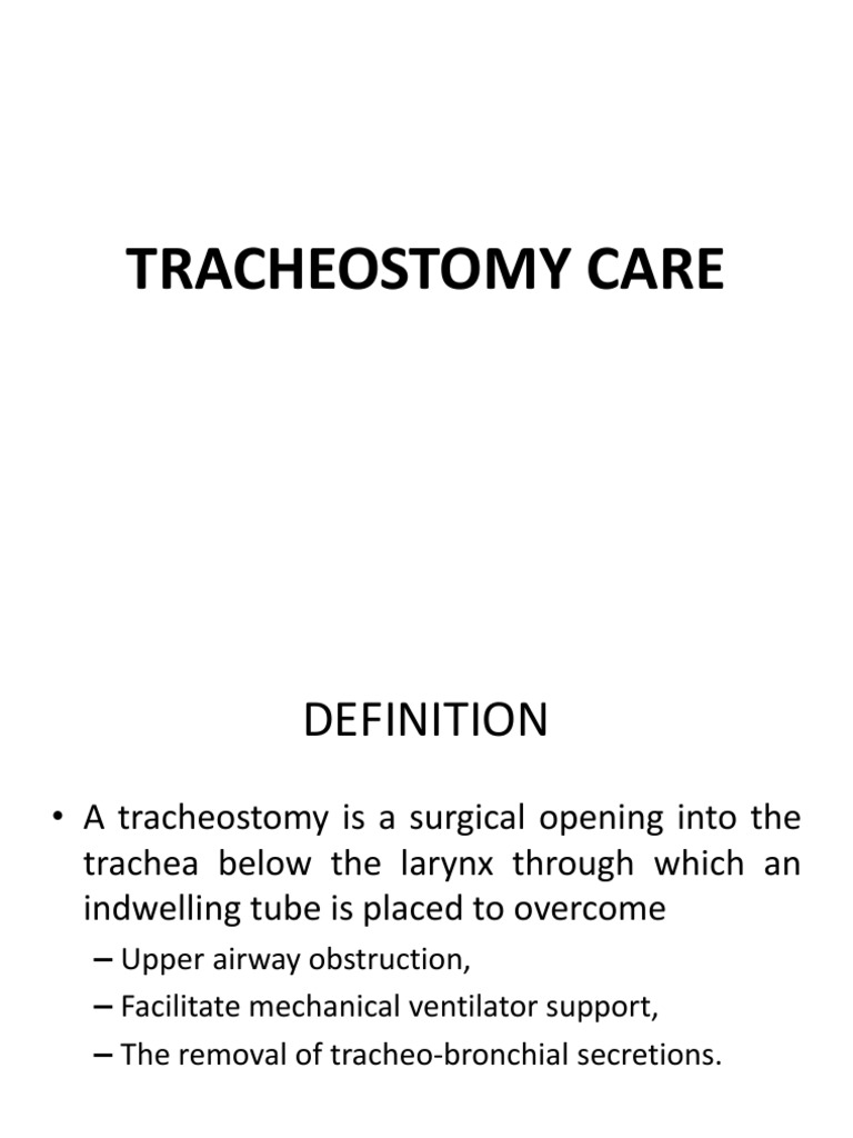 Tracheostomy Care | PDF