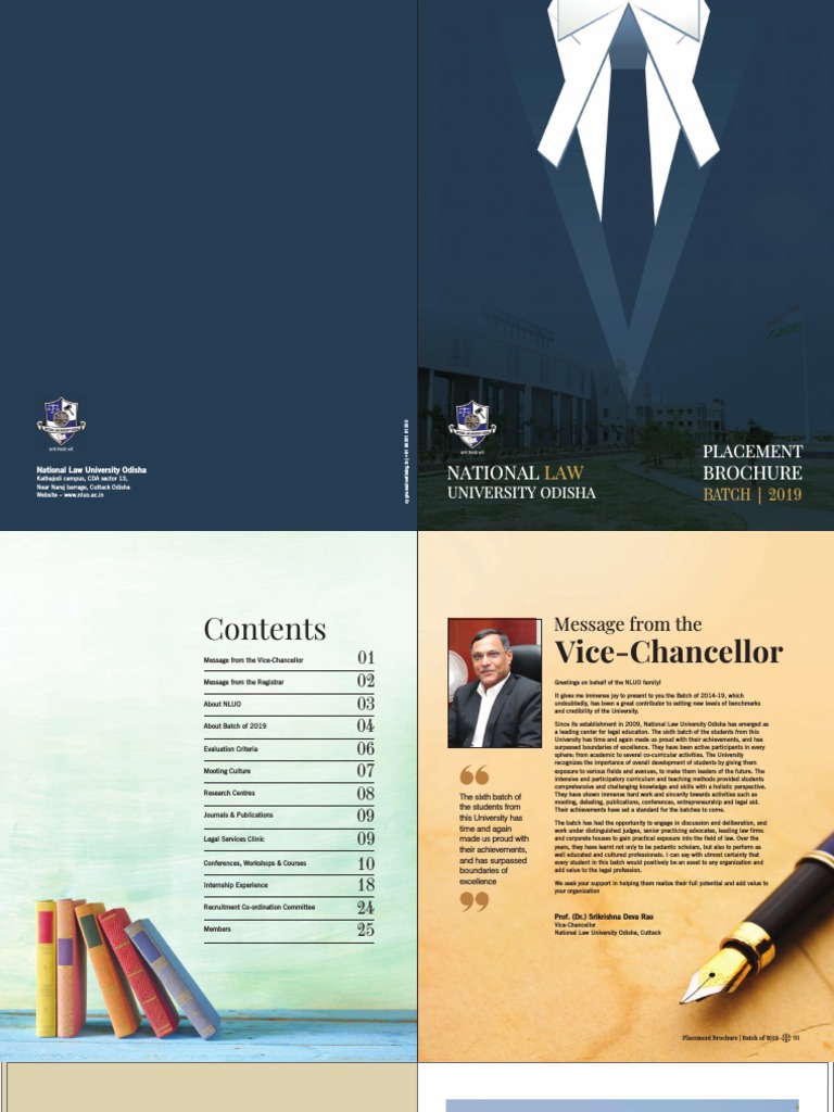 National Law University Placement Brochure | PDF | Business
