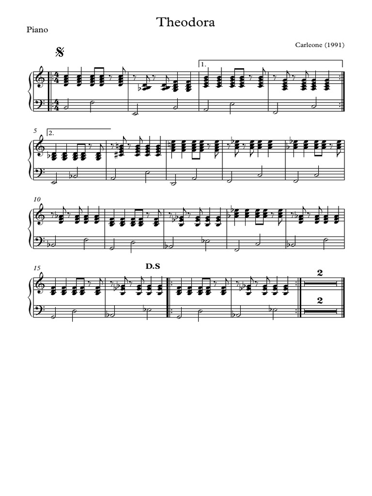 Theodora - Piano PDF | PDF