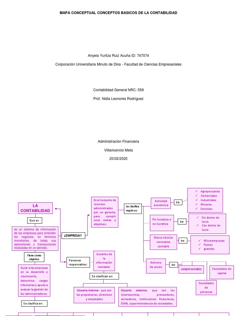 Mapa Conceptual Contabilidad, Empresa y Usuarios de La Informacion Contable | PDF