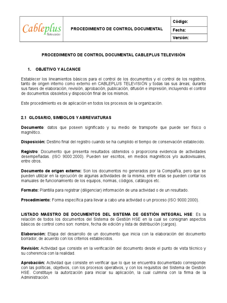 Control Documental | PDF