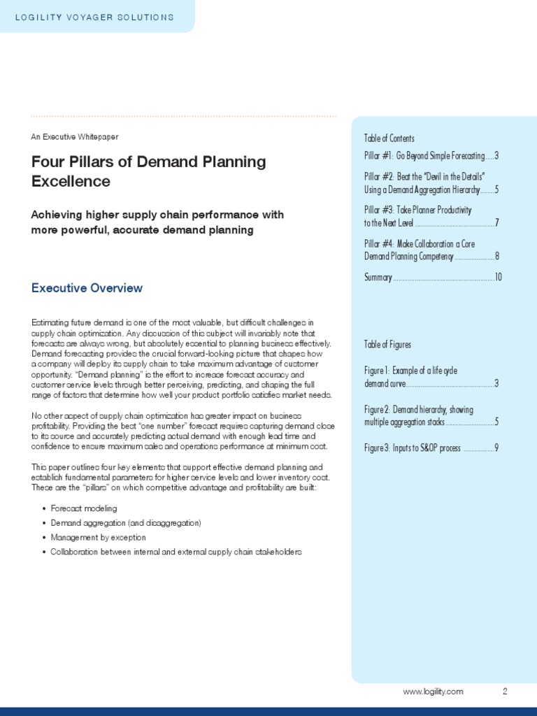 Four Pillars of Demand Planning Excellence | PDF