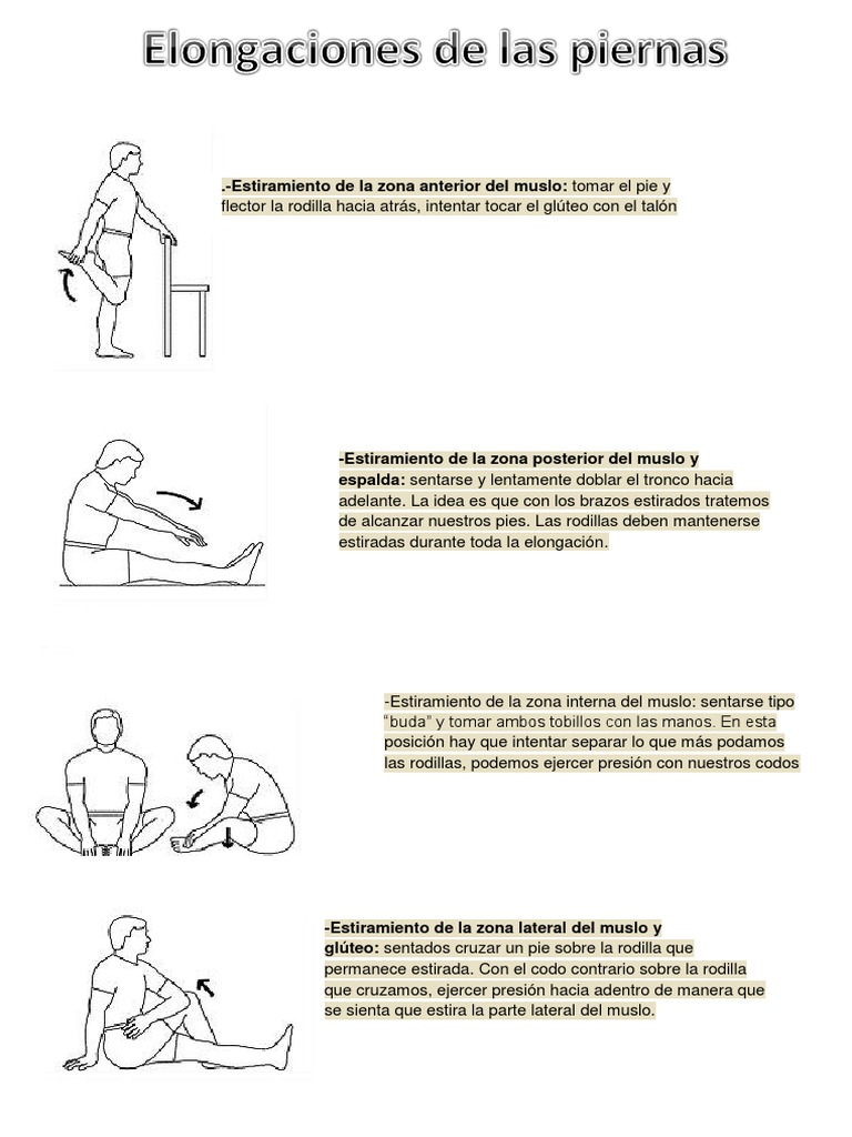 Elongaciones de Las Piernas 2 | PDF