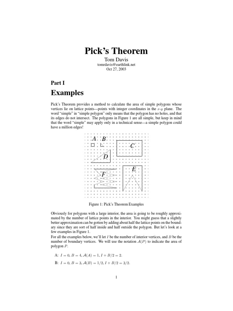 Picks Theorem | Area | Triangle