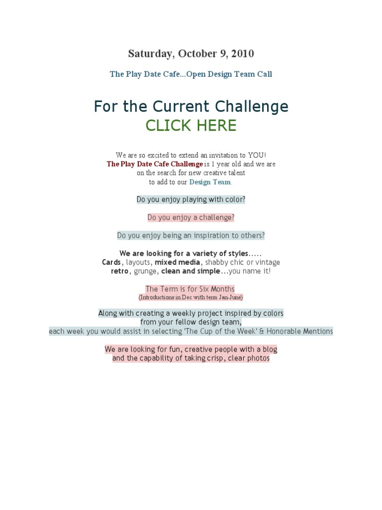 PDCC-Design Team Call Out | PDF | Career & Growth