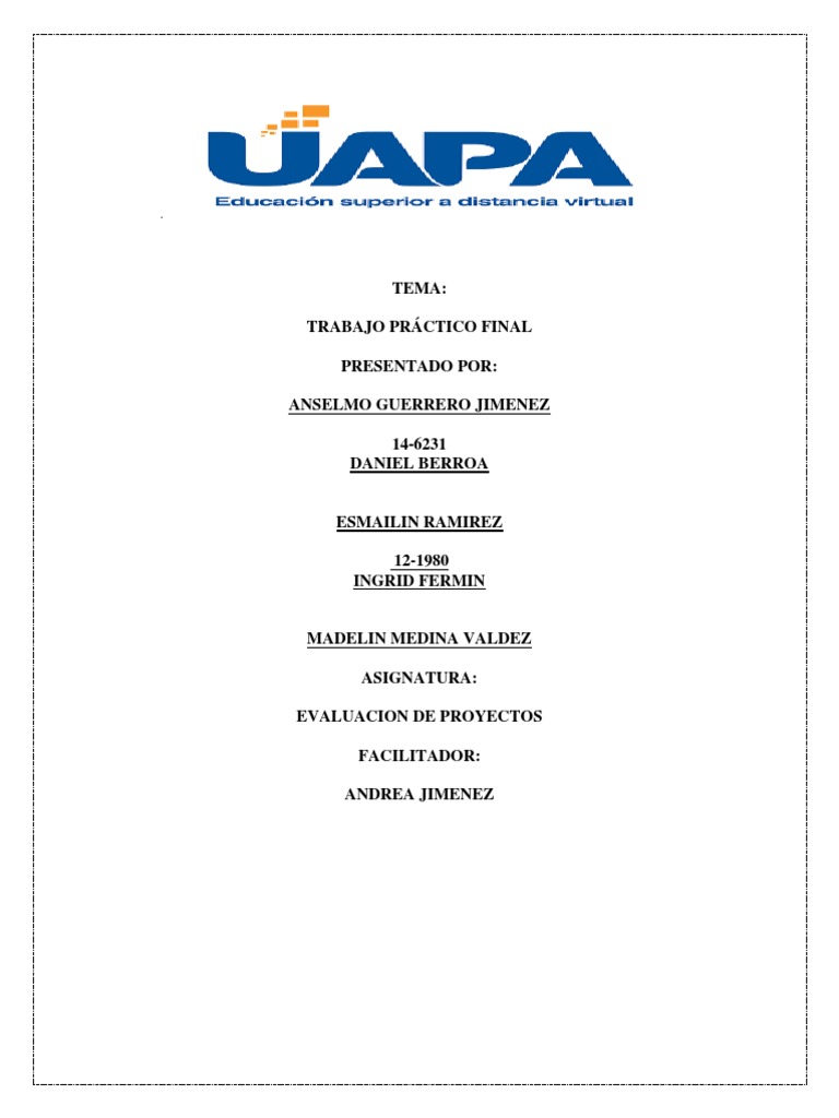 Trabajo Final Elaboracion de Proyectos Terminado | PDF | Negocios ...