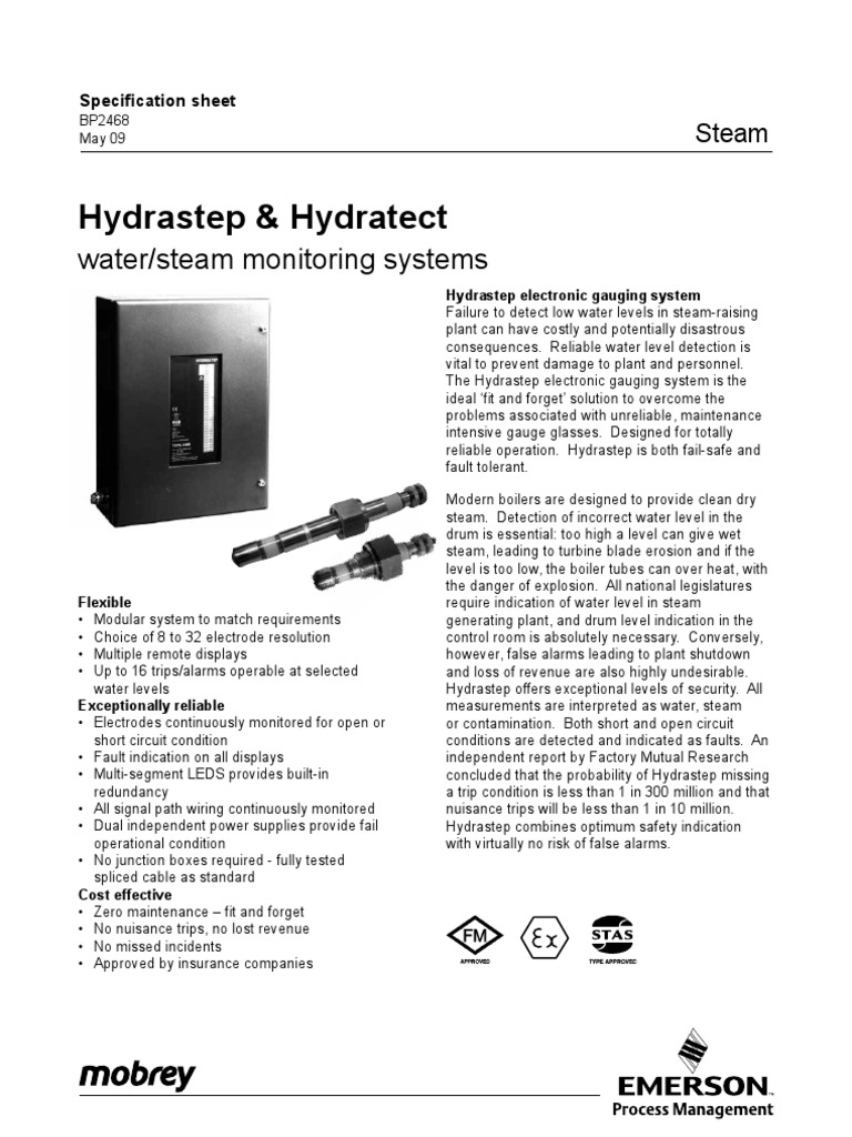 Hydrastep Electronic Level Measurement | PDF | Relay | Boiler