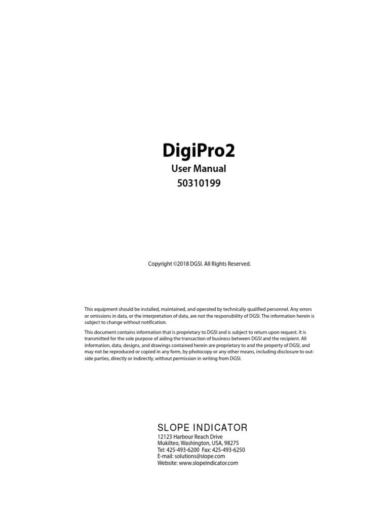 Digipro 2 Manual PDF | PDF
