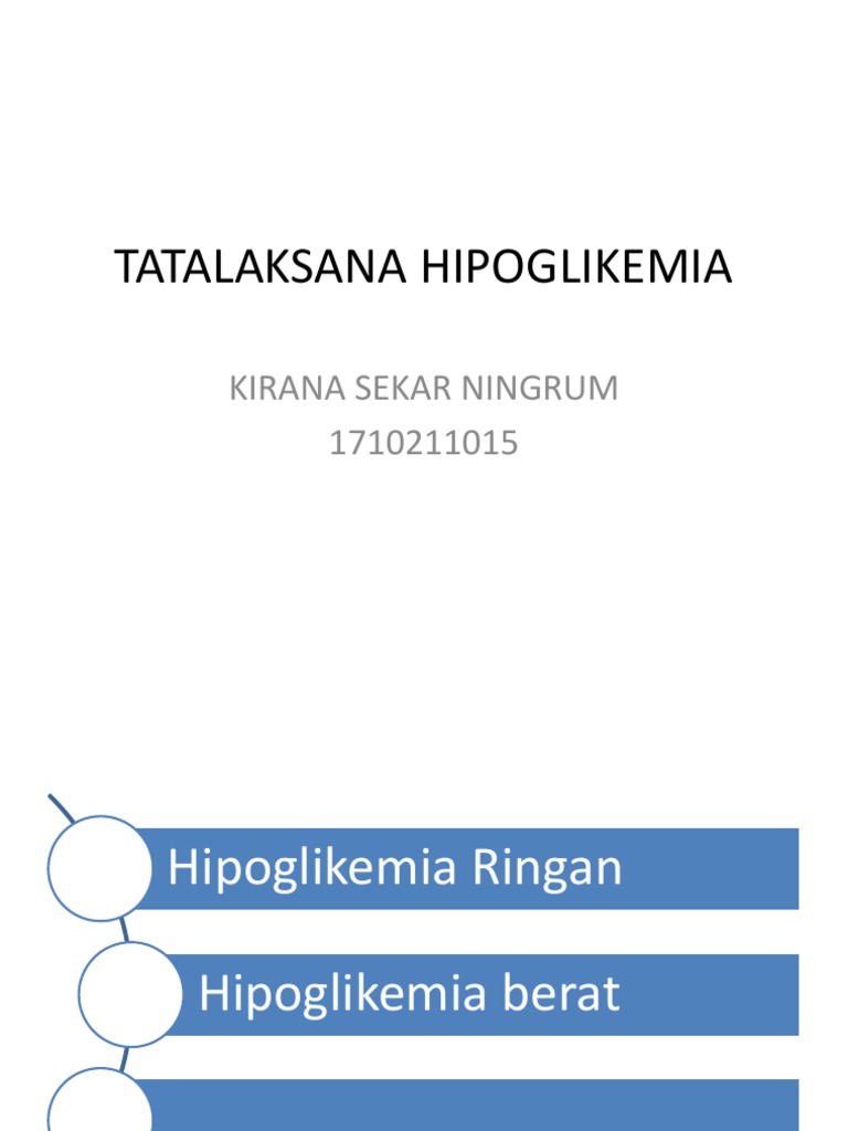 Tatalaksana Hipoglikemia | PDF