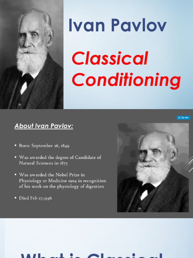 Ivan Pavlov Classical Conditioning | PDF