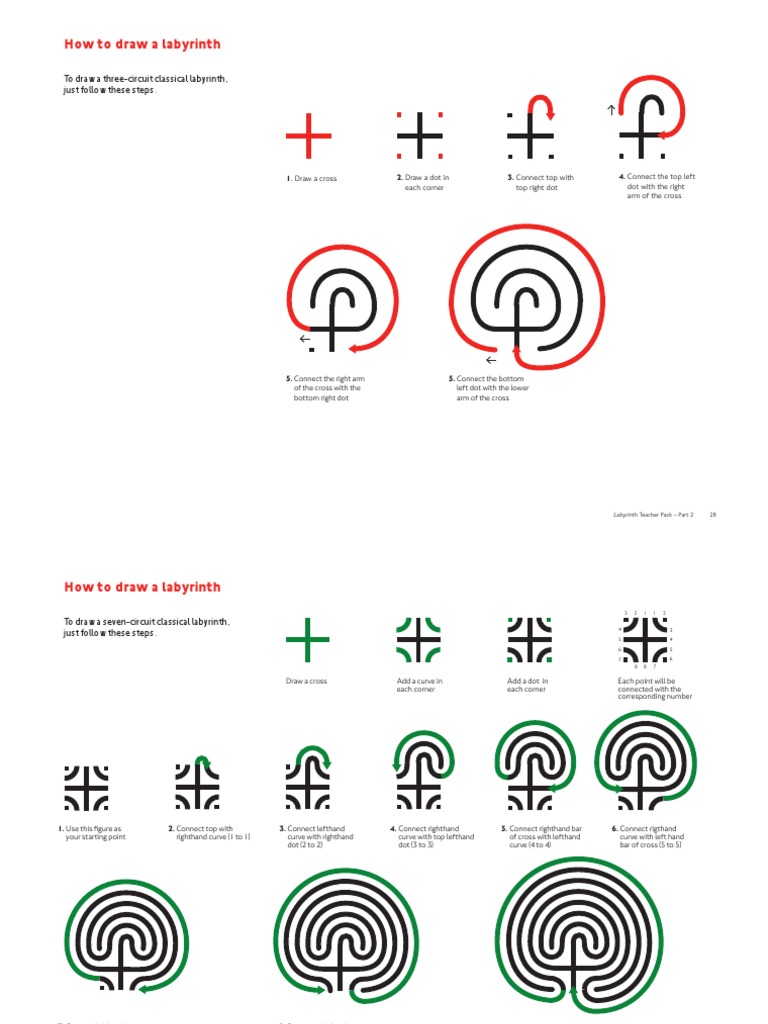 Step-by-Step Instructions for Drawing Classical Labyrinths of ...