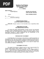 Memorandum of Appeal | PDF | Lawsuit | Complaint