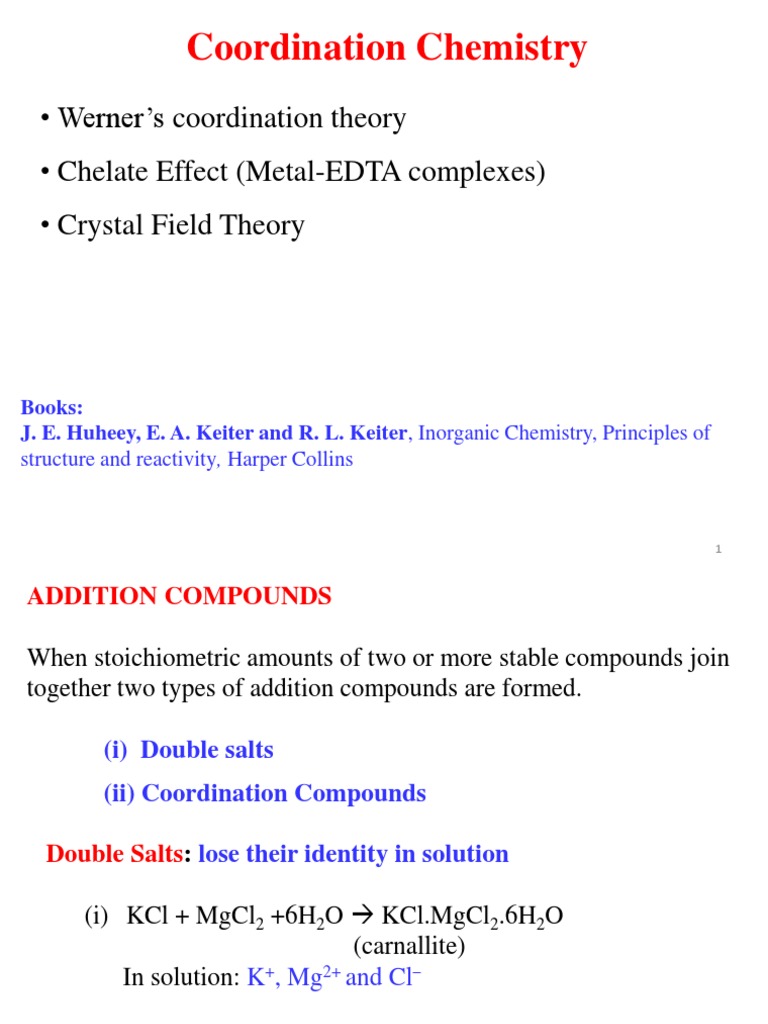 Coordination Compounds | PDF | Ligand | Coordination Complex