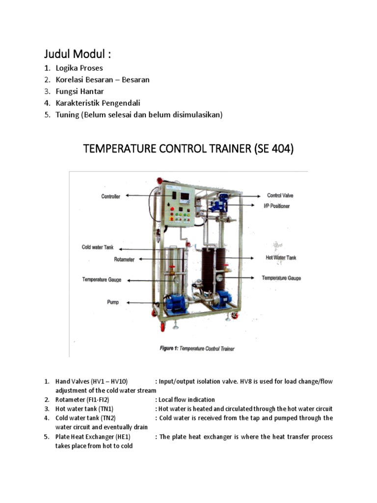 Prosedur Temperature Control | PDF | Control Theory | Water Heating