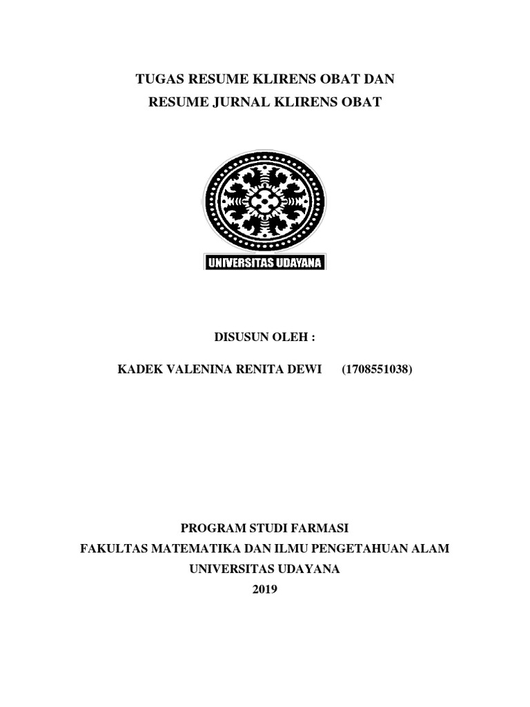 Rumus dan Definisi Klirens Obat | PDF