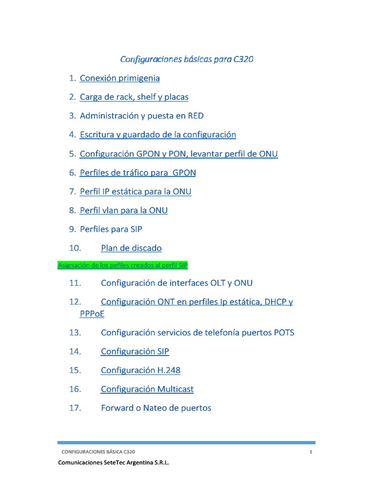 Configuracion Olt Zte c300 c320 Zte Argentina | PDF | Dirección IP | Voz sobre IP