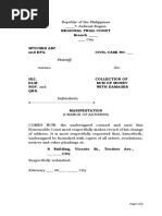 Court Manifestation for Joint Affidavit | PDF | Legal Procedure | Civil ...