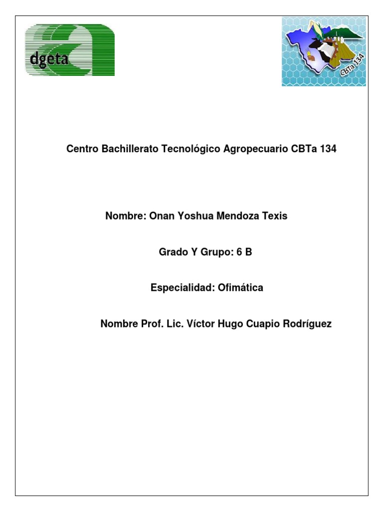 Centro Bachillerato Tecnológico Agropecuario CBTa 134 | PDF