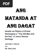 Ang Matanda at Ang Dagat - Buod | PDF