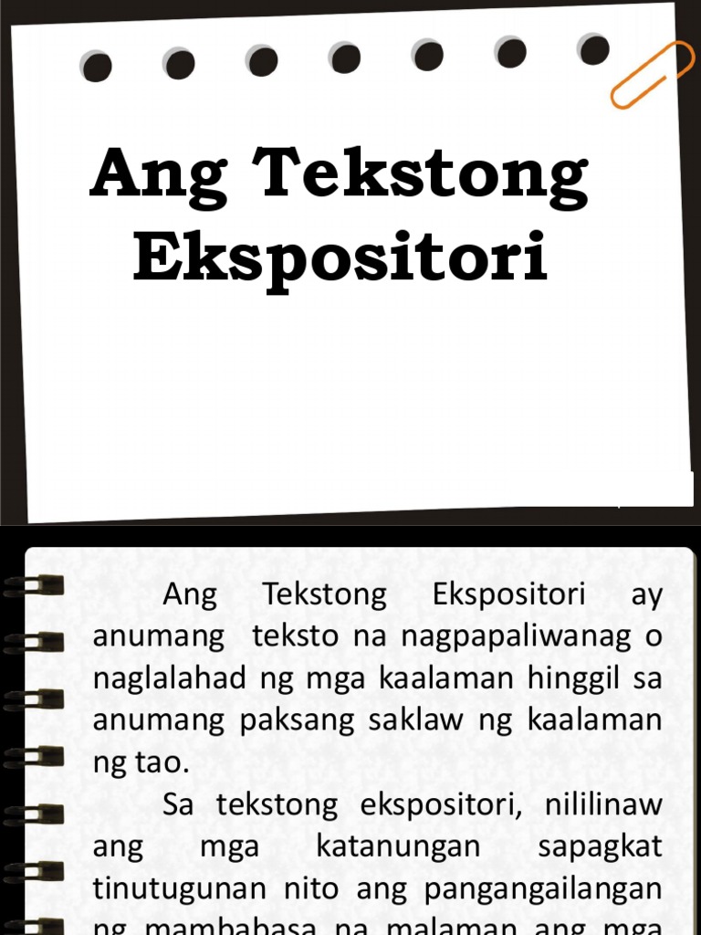 Tekstong Ekspositori | PDF