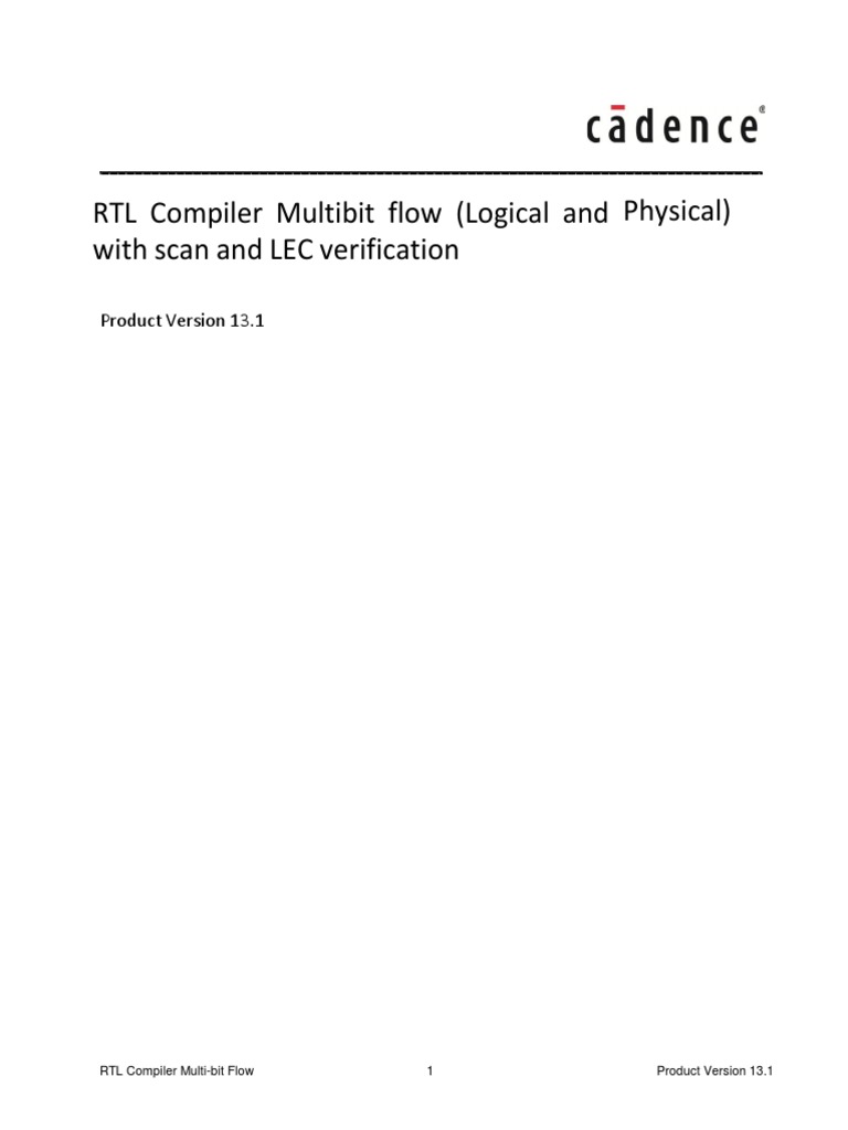 Multibit Flow AN | PDF | Hardware Description Language | Digital ...