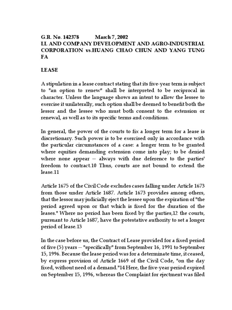 Lease - Notes | PDF | Lease | Common Law