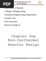 Lecture 4 - Isothermal Reactor Design | PDF | Chemical Reactor | Stoichiometry