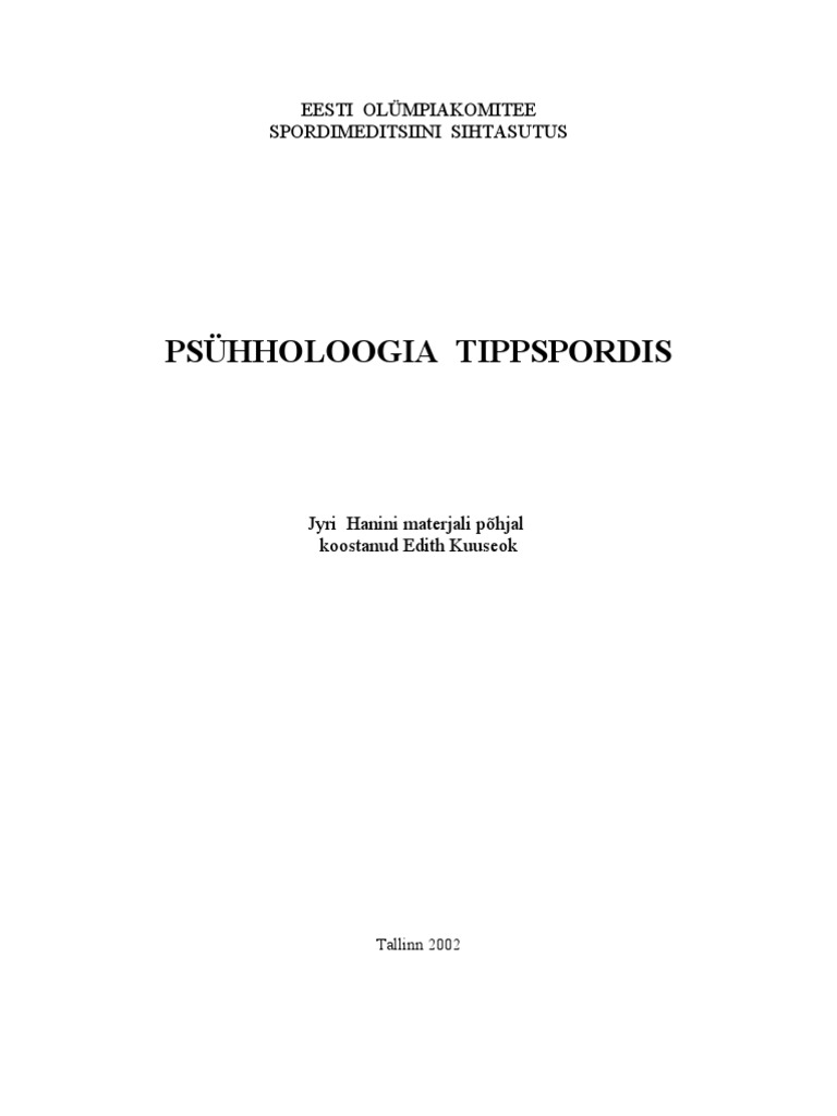 Pshholoogia Dis Juri Hanin | PDF