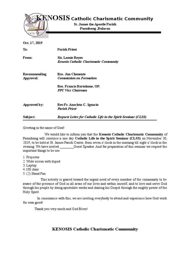 KENOSIS Catholic Charismatic Community | PDF | Charismatic Movement ...