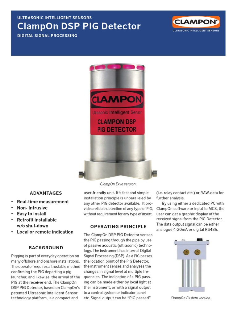 ClampOn DSP Pig Detector Overview | PDF | Digital Signal Processing ...