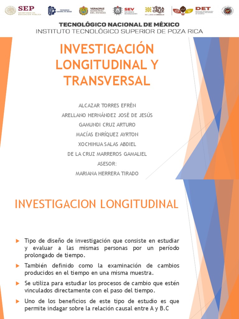INVESTIGACION LONGITUDINAL Y TRANSVERSAL | Bienestar | Estadísticas