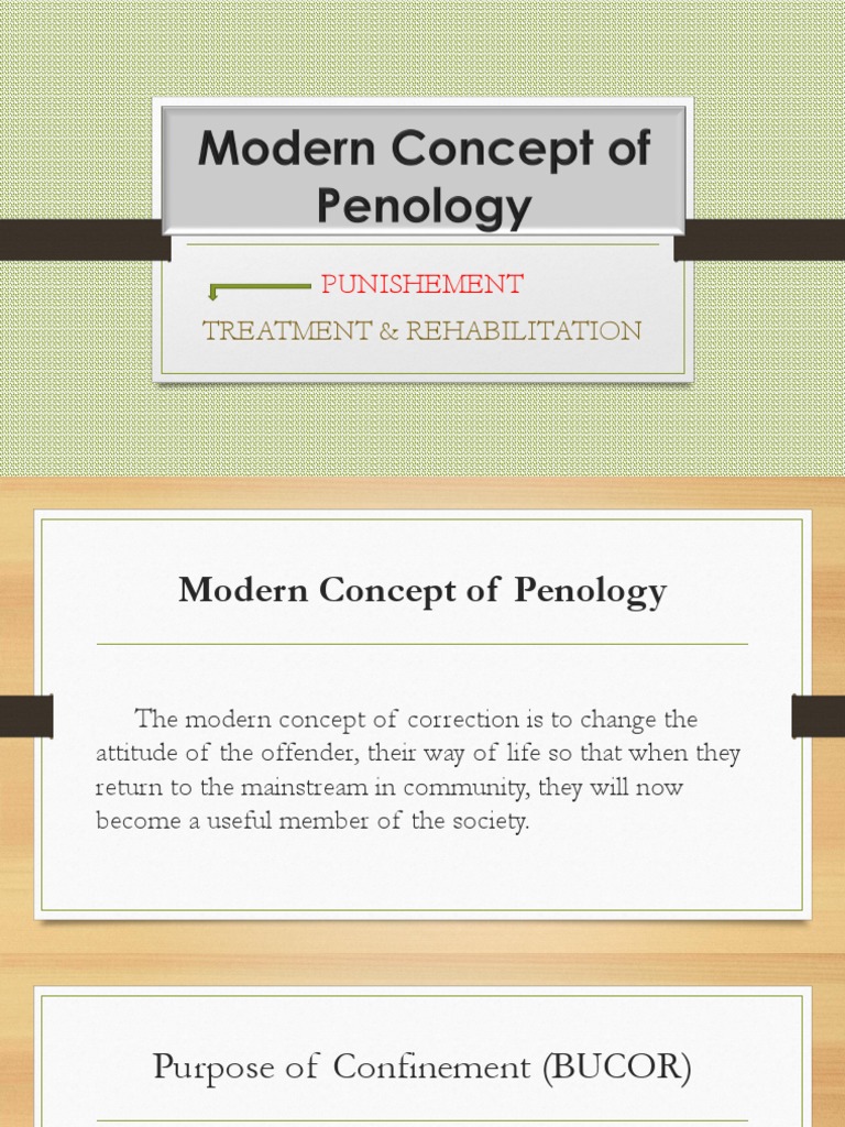 Modern Concept of Penology | PDF | Prisoner | Prison