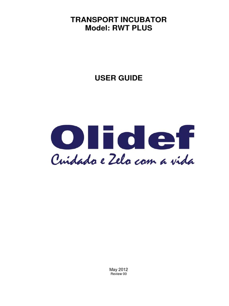 User's Manual Transport Incubator RWT PLUS | Download Free PDF | Nature ...
