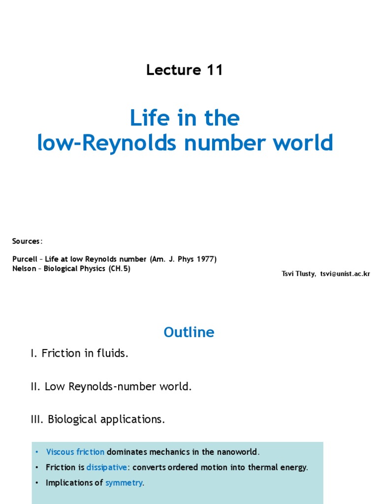 Lecture 11 | PDF | Fluid Dynamics | Reynolds Number