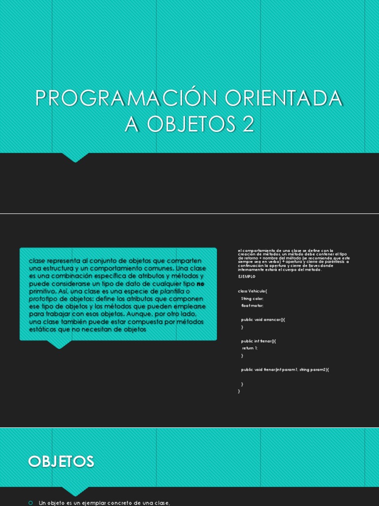 Programación Orientada A Objetos 2 | PDF | Objeto (informática ...