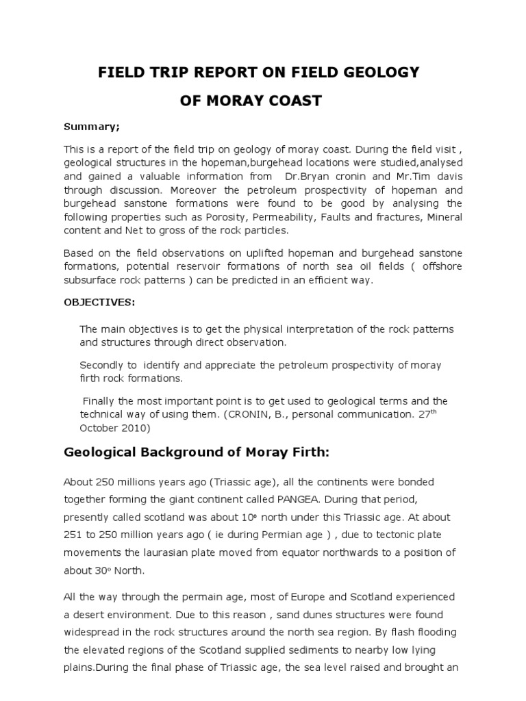 Field Visit | PDF | Sandstone | Sedimentary Rock